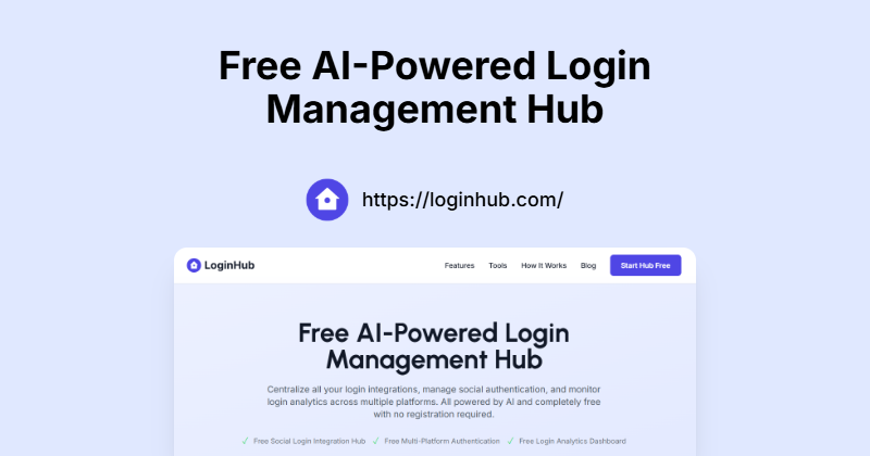 Free AI-Powered Login Management Hub